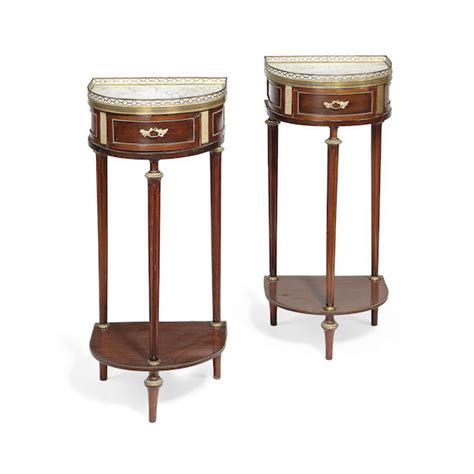 Bonhams A Pair Of Early 20th Century Brass Mounted Mahogany Consoles