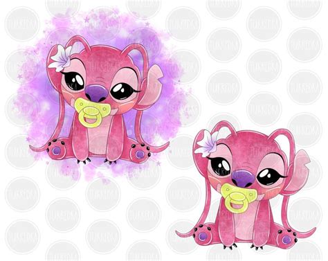 Stitch Angel Cute Clip Art Png Cartoon Clipart Sublimation Png Etsy