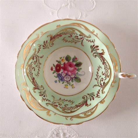 Green Paragon China Tea Cup And Saucer Teacup Set