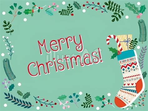 クリスマス グリーティングカードイラスト No 23318294／無料イラストフリー素材なら「イラストac」