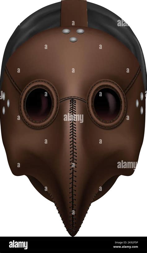 Plague Doctor Head Profile With Bird Mask Medieval Death Symbol