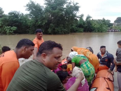यवतमाळमध्ये निसर्गाचं रौद्ररुप पुरामध्ये ४५ जण अडकले बचावकार्य सुरू