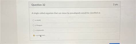 Solved Question 322 ﻿ptsa Single Celled Organism That Can
