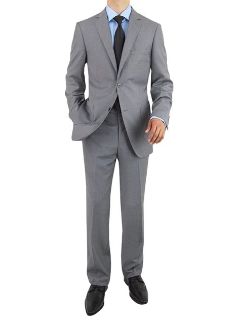 Mens Charcoal 2 Button Modern Fit Suits By Salvatore Exte Fashion