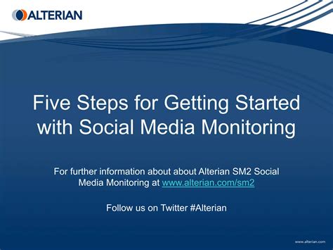 Five Steps For Getting Started With Social Media Monitoring Pdf Internet For Beginners