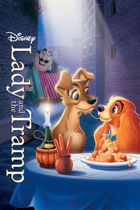 The Lady And The Tramp Collection Is Shown In This Disney Movie Poster