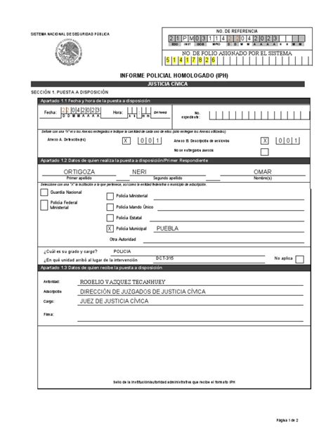 2 1 P M 0 3 1 1 4 0 4 2 0 2 3 No De Folio Asignado Por El Sistema 5 1