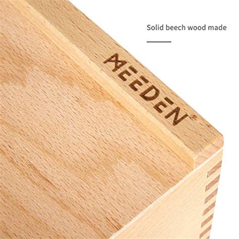 MEEDEN Boîte de rangement multifonction en bois de hêtre à 6 tiroirs