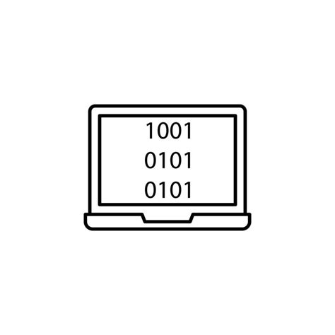 Laptop Code Vector Icon Illustration 23195456 Vector Art At Vecteezy