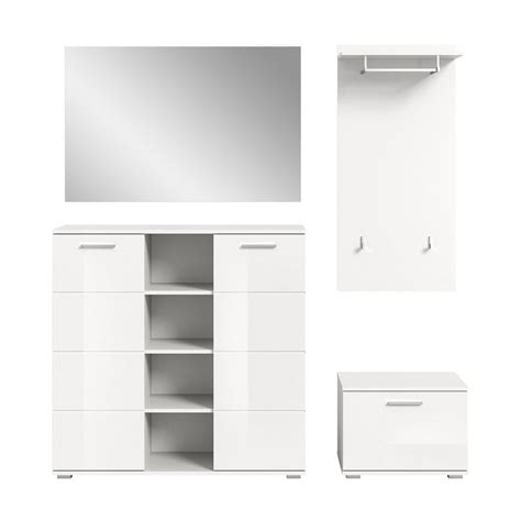 Newroom Garderoben Set Prenix Garderoben Set Weiß Nb Weiß Hg Modern