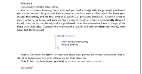 Solved Exercise 1 Dynamically Allocated Struct Array You