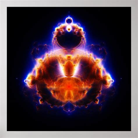 Buddhabrot Map Mandelbrot Set Gautama Buddha Poster