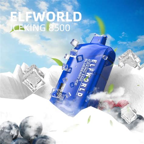 Elfworld Ice King 8500 Puffs Disposable Vape Pod With Power And Liuqid