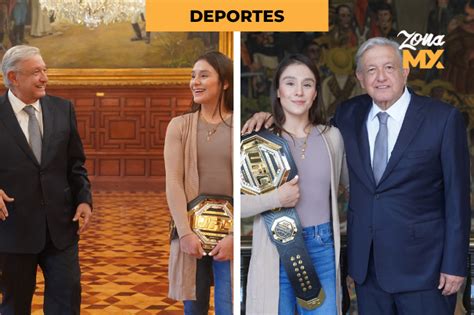 Recibe AMLO En Palacio Nacional A La Campeona De UFC Alexa Grasso