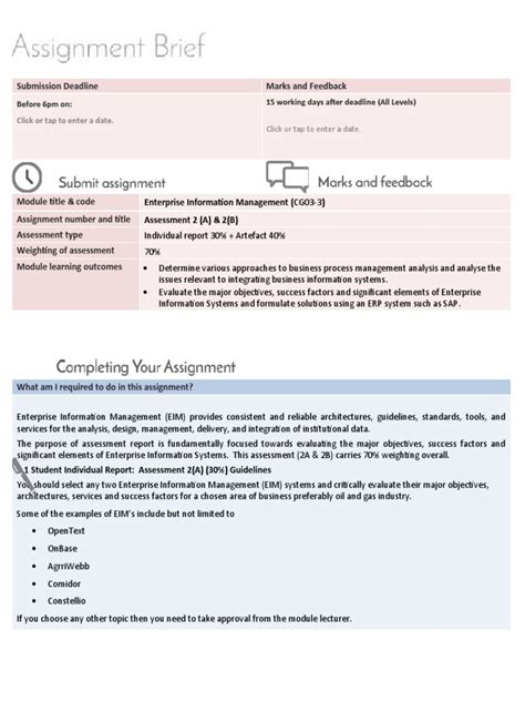 Assignment Description Download Free Pdf Educational Assessment