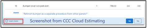 Estimating Tip Ccc Motor Ccc Bumper Prompt Language Updates