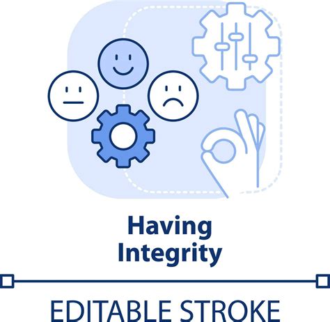 Having Integrity Light Blue Concept Icon Self Management Skill