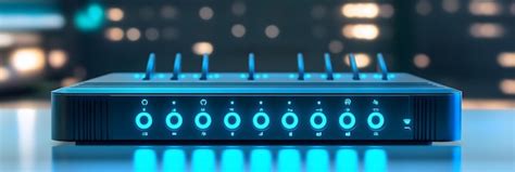 Highspeed Internet Router With Signal Strength Indicators Premium Ai Generated Image