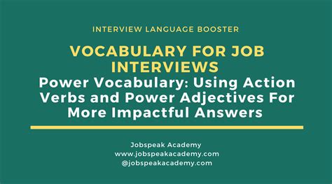 Interview Vocabulary And Grammar Mini Course — Jobspeak Academy Career