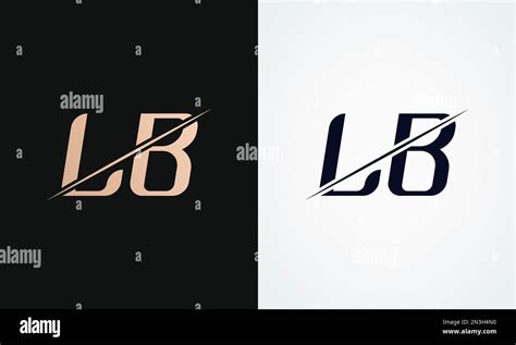 Lb Letter Logo Design Vector Template Gold And Black Letter Lb Logo Design Stock Vector Image