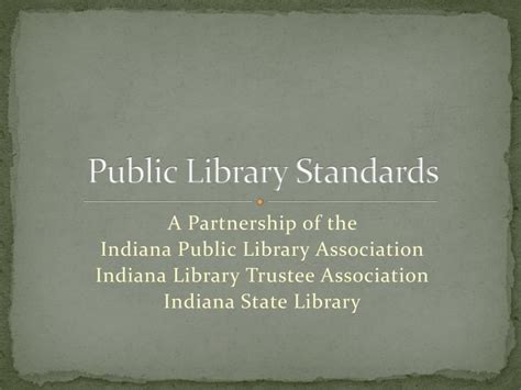 Ppt Public Library Standards Powerpoint Presentation Free Download