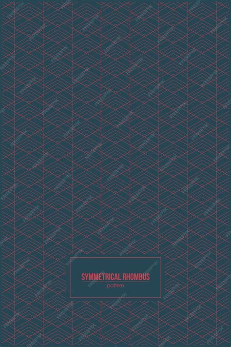 Premium Vector Symmetrical Red Rhombus Pattern With Dark Background