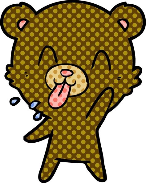 Oso De Dibujos Animados Grosero 12402689 Vector En Vecteezy