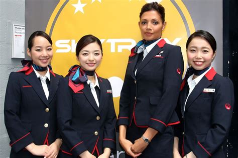 Stewardesses Japan Airlines Airline Cabin Crew Flight Attendant Air