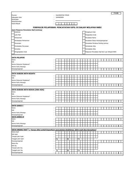 Formulir Layanan Capil 1 Pdf