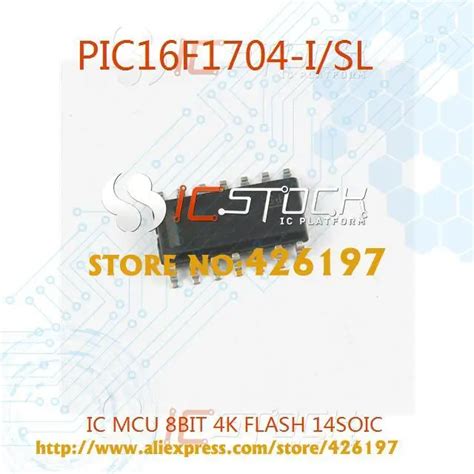 Free Shipping Pic16f1704 Isl Ic Mcu 8bit 4k Flash 14soic Pic16f1704 I