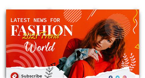 Fashion Youtube Thumbnail Design Template 04