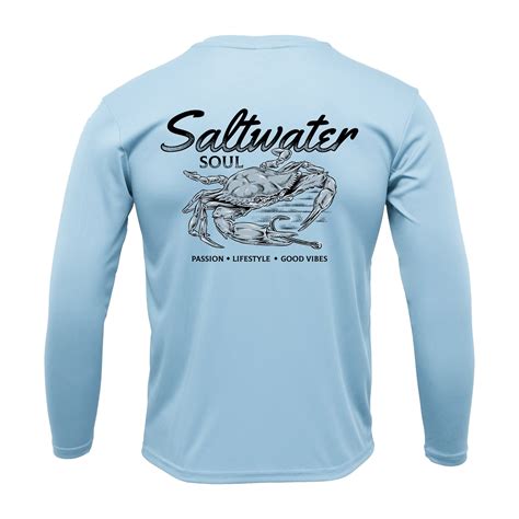 Salt Water Soul Performance Shirt Blue Crab