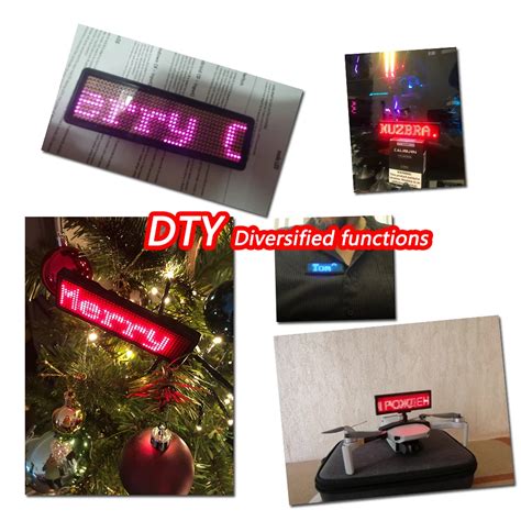 Fully New Bluetooth LED Name Badge DIY Programmable Scrolling Message Board Mini LED Display HD