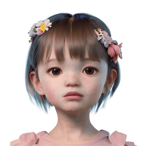 Pixie Girl With Flowers · Creative Fabrica