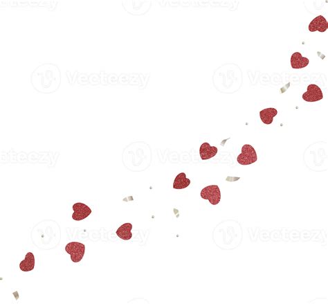 Heart Confetti Valentines Day 46543770 Png