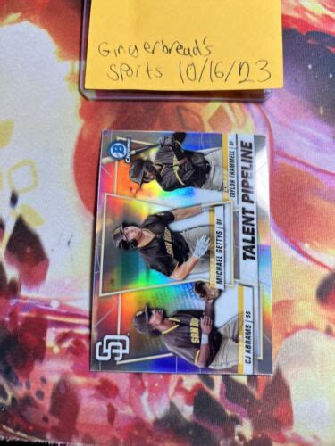 2020 Bowman Talent Pipeline Trios Chrome Michael Gettys CJ Abrams TP