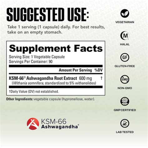 Nutrabio Labs Ashwagandha Ksm 66 600 Mg 90 Vegetarian Supplementhane