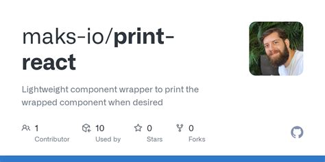 Github Maks Ioprint React Lightweight Component Wrapper To Print