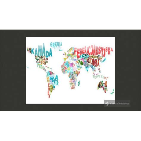 Fototapeta Mapa świat po polsku 10040910 84 CentrumTapet pl