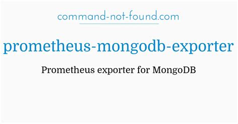 N Prometheus Mongodb Exporter