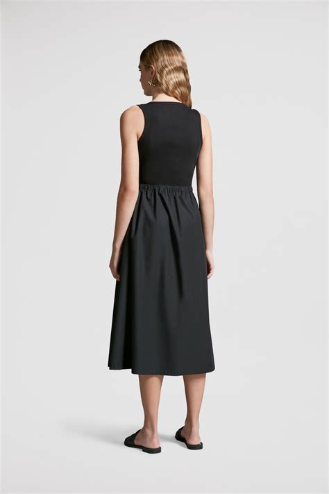Black Fit And Flare Midi Dress Dresses For Women Moncler Us
