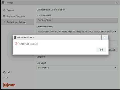 Connection Failed With Orchestrator Something Else Uipath Community Forum