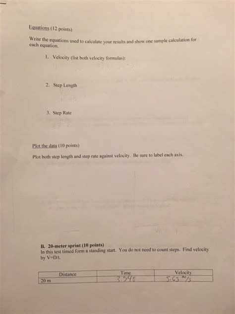 Solved Lab Linear Kinematics Josh This Lab Will Consist Of Chegg Com