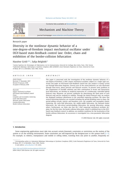 pdf diversity in the nonlinear dynamic behavior of a one degree of