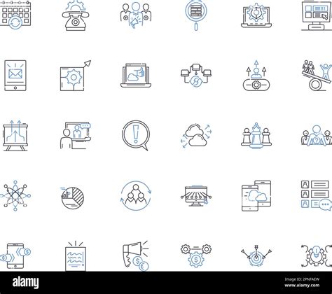 Project Programs Line Icons Collection Management Planning Budgeting