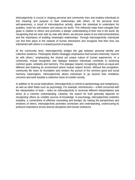Intersubjectivity Pdf