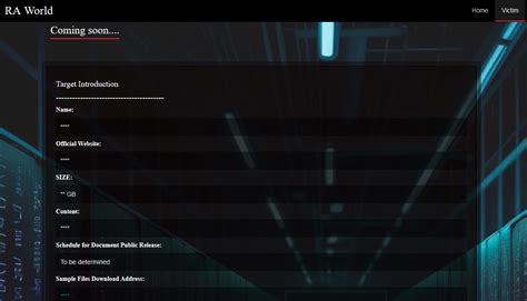 From Ra Group To Ra World Evolution Of A Ransomware Group