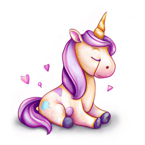 Cute Unicorn Clip Art · Creative Fabrica