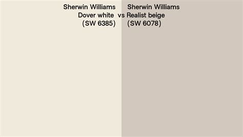 Sherwin Williams Dover White Vs Realist Beige Side By Side Comparison