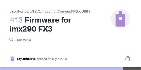 Firmware For Imx290 Fx3 · Issue 13 · Circuitvalleyusbcindustrial